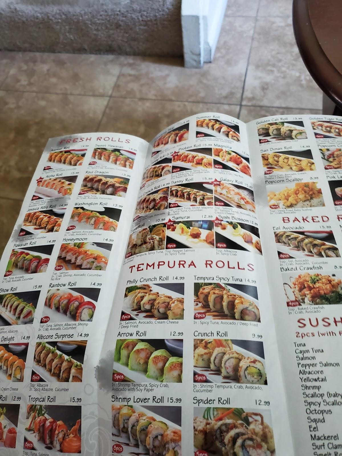 Menu at Show Sushi restaurant, San Dimas