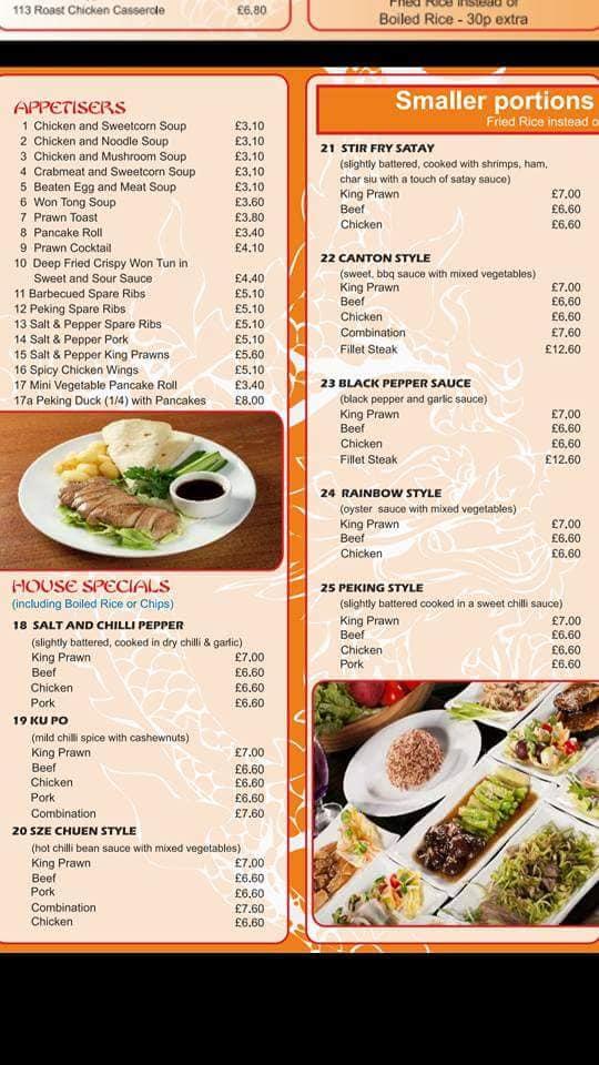 Menu at Mystic Dragon restaurant, Cupar