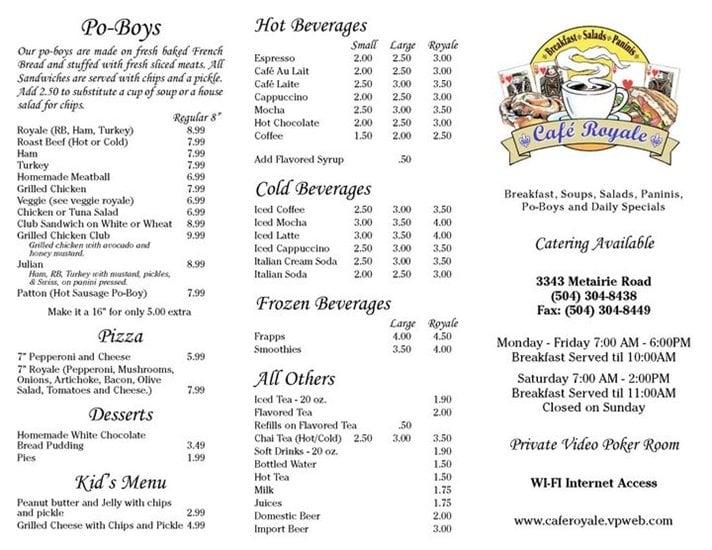 Menu at Chaps Chicken restaurant, Metairie