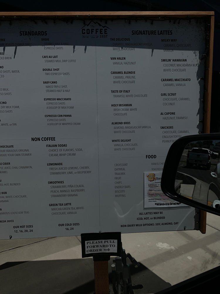 Menu at The Coffee Shop, American Fork, 529 S 500 E e