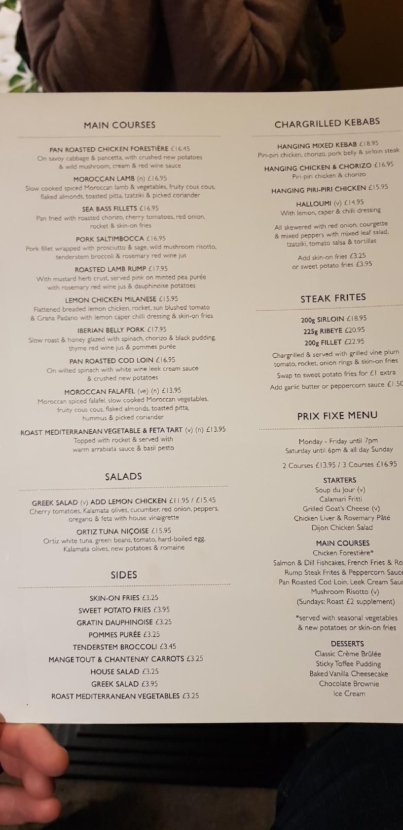 Menu at Ego At The Cedar Tree, Nuneaton pub & bar, Nuneaton