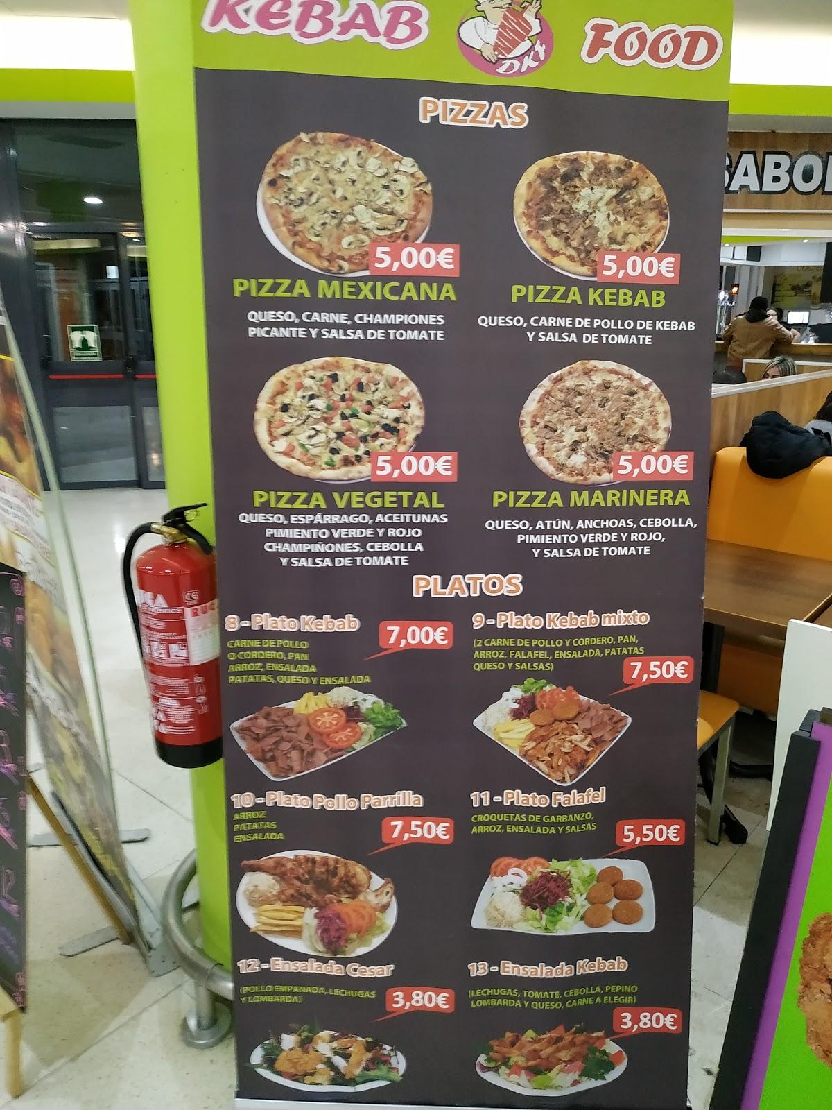 Menu at Pizzeria Doner Kebab, Madrid, Av. de los Poblados