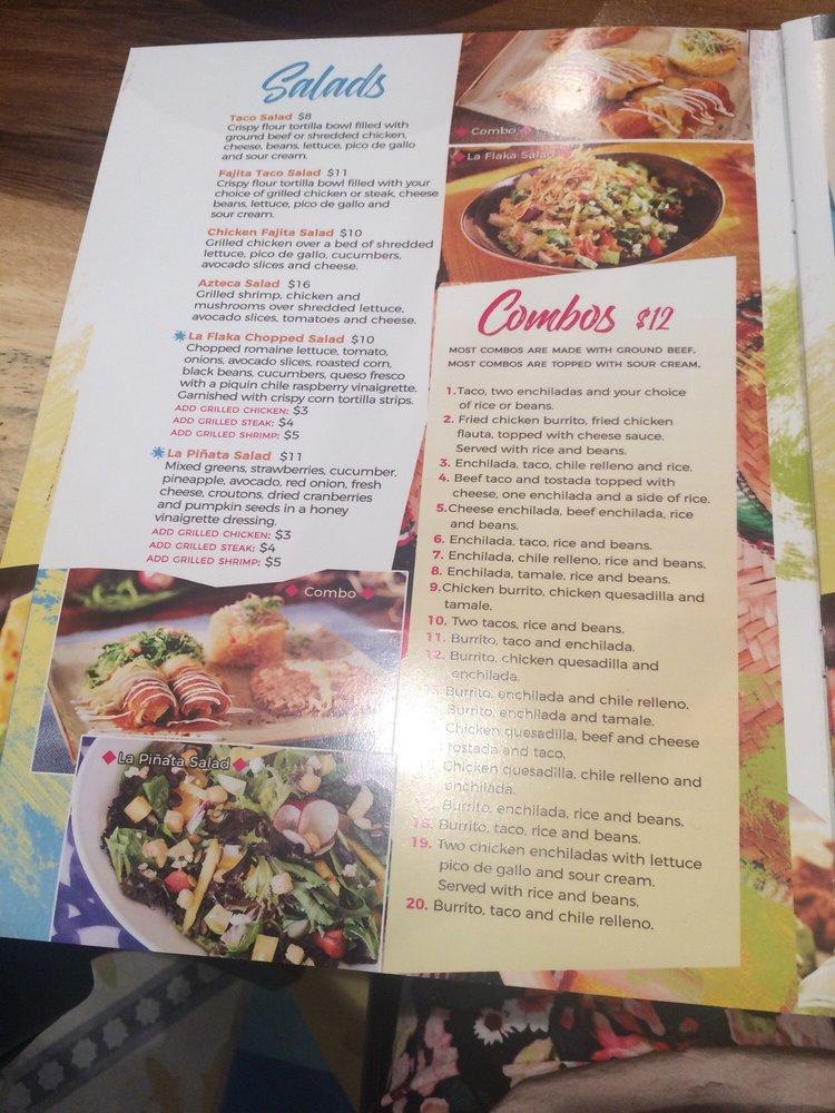 Menu at Plaza Azteca Mexican Restaurant · Lancaster, Lancaster ...