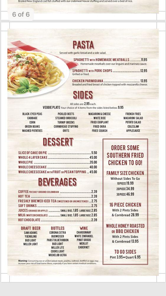 Menu at Chicken Pantry restaurant, Bunnell, 602 E Moody Blvd