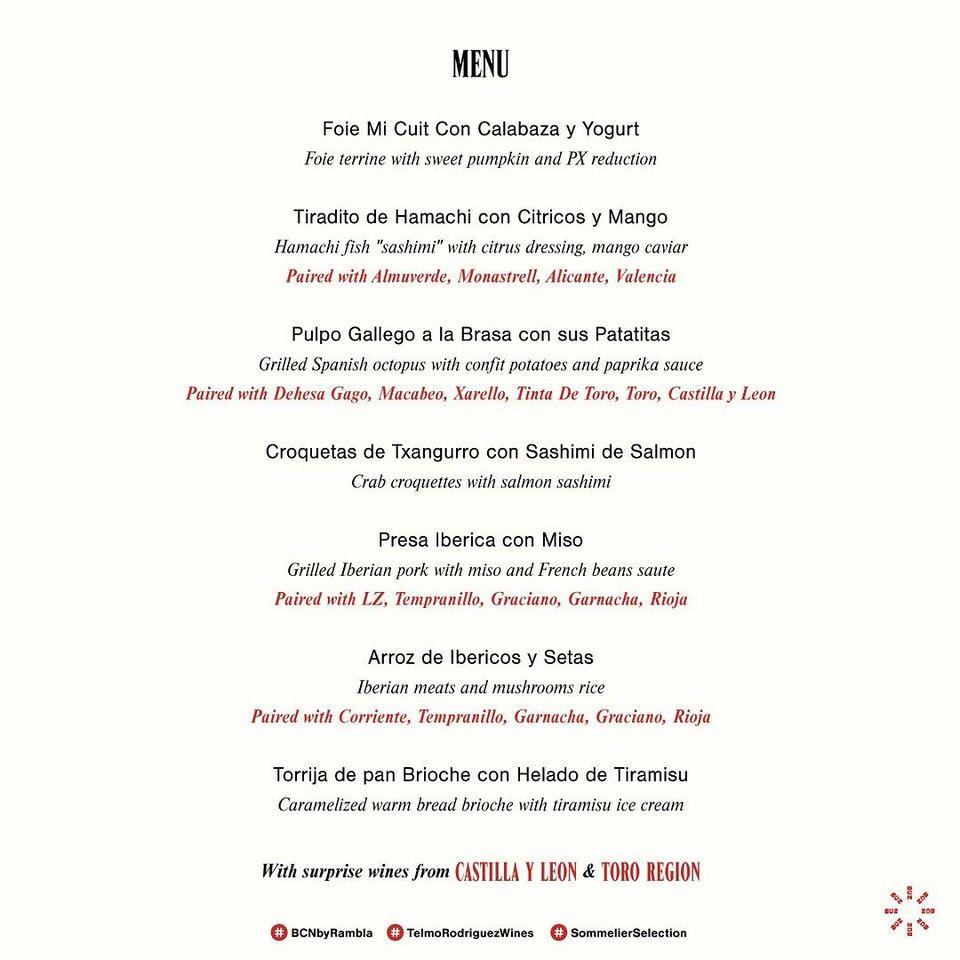 Menu at Las Flores restaurant, Makati, Salcedo Village