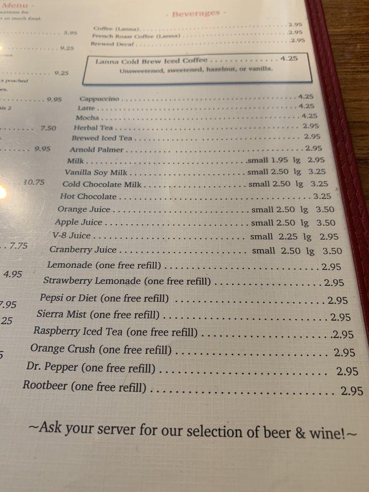 Menu at Red Apple Cafe, Fresno