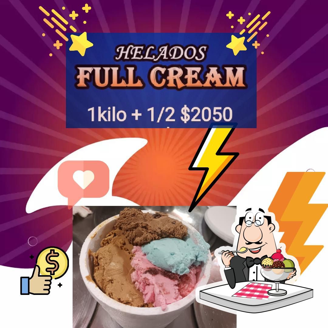 Helados Full Cream desserts, Moreno