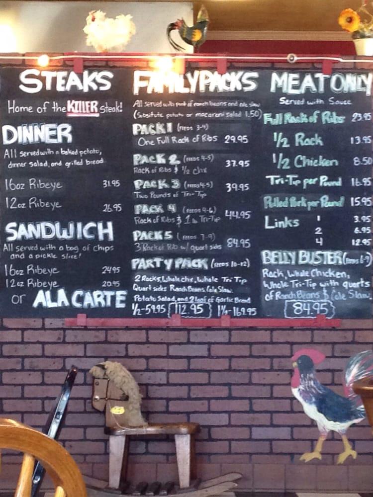 Menu at Hot City BBQ, Los Banos