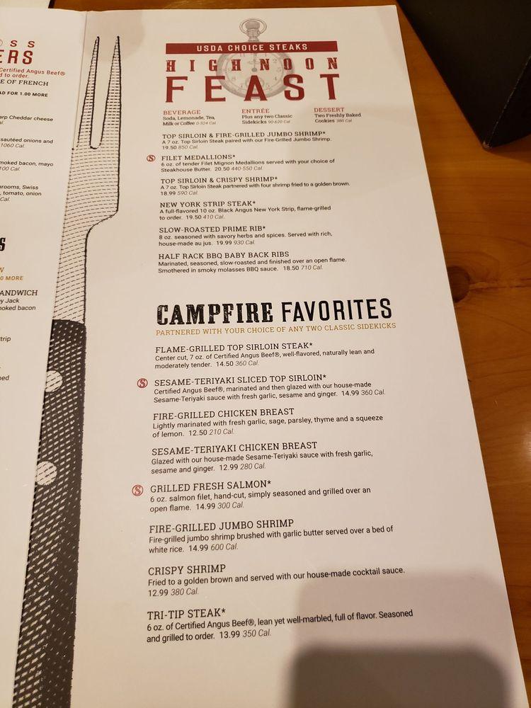 Menu at Black Angus Steakhouse, Pearl City