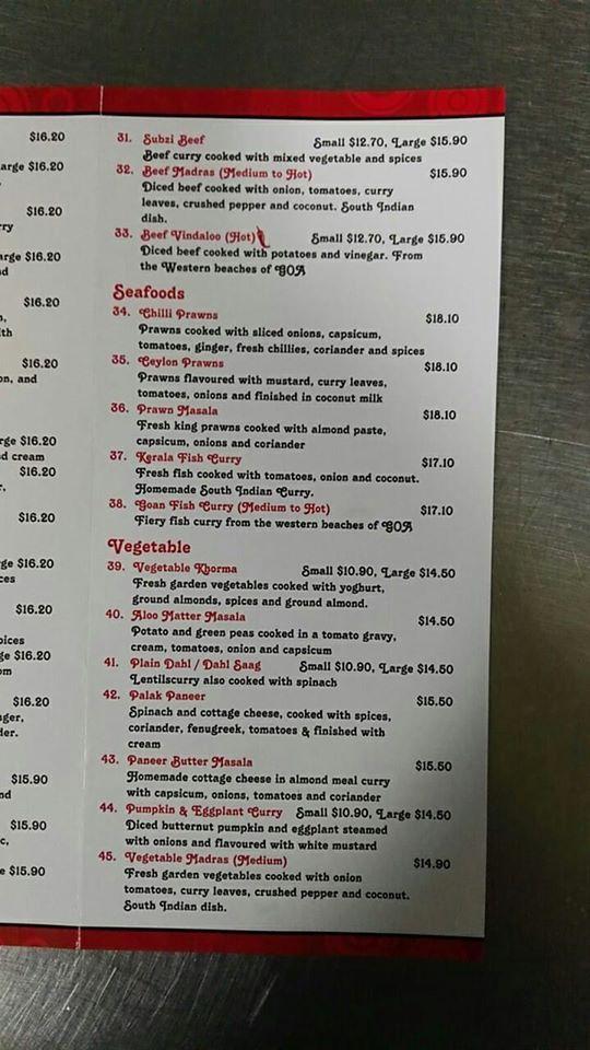 Menu at Get It India fast food, Tingalpa, Wynnum Rd