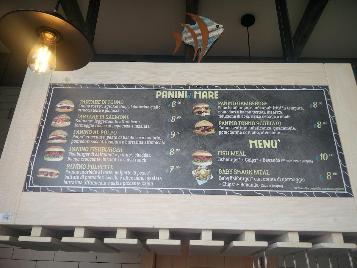Menu at Pescobar, Bari