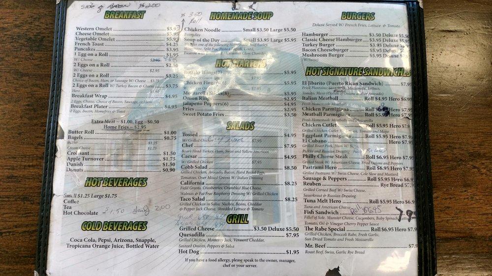 Menu at The Wedge Sandwich Shop fast food, Yonkers