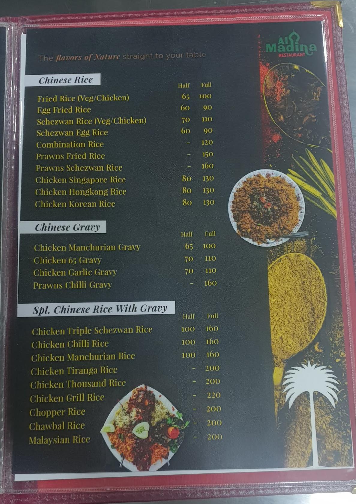 Menu at Al Madina Restaurant, Thane