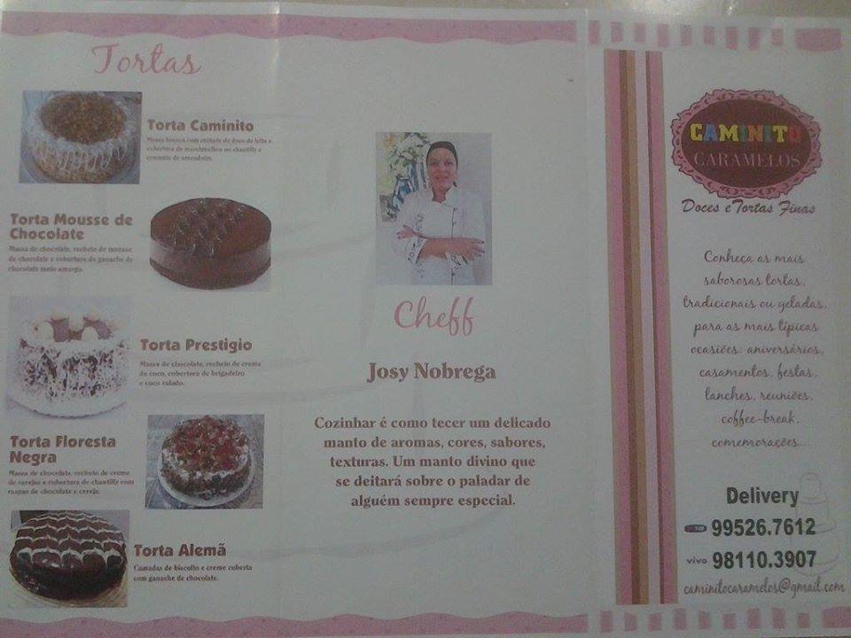 Menu at Caminito Caramelos, Brazil