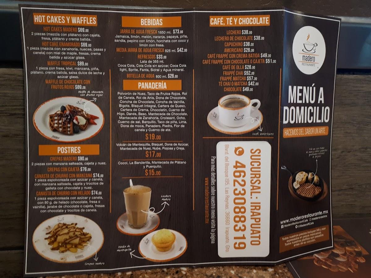 Carta de Madero Restaurante - Irapuato, Irapuato