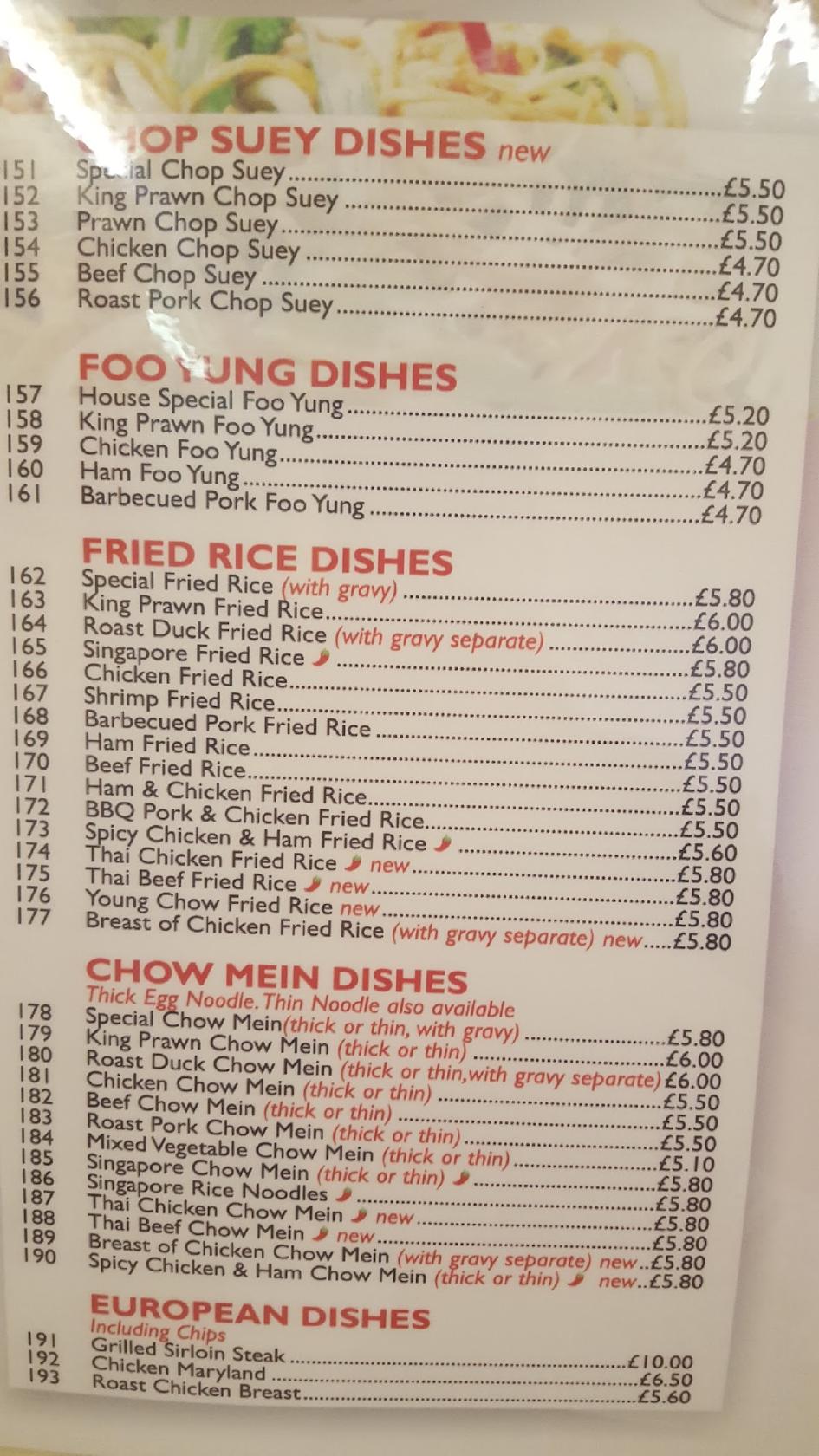 Menu at Taste of China restaurant, Livingston, Almond E