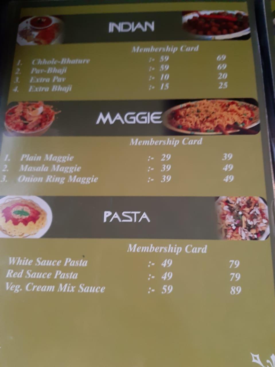 Menu at The Forest Cafe, Samrathpura Rural