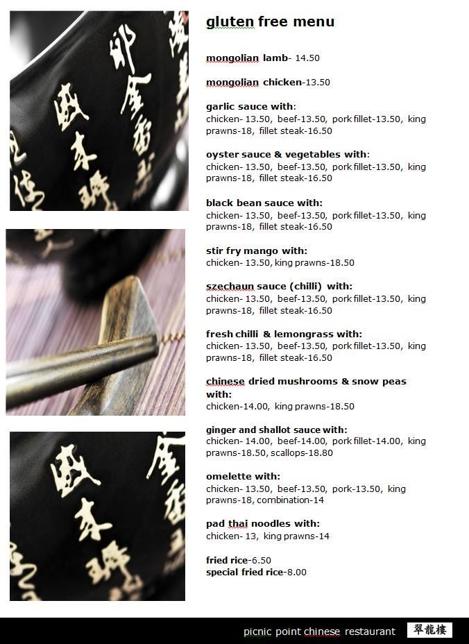 Menu at Picnic Point Chinese Restaurant, Picnic Point