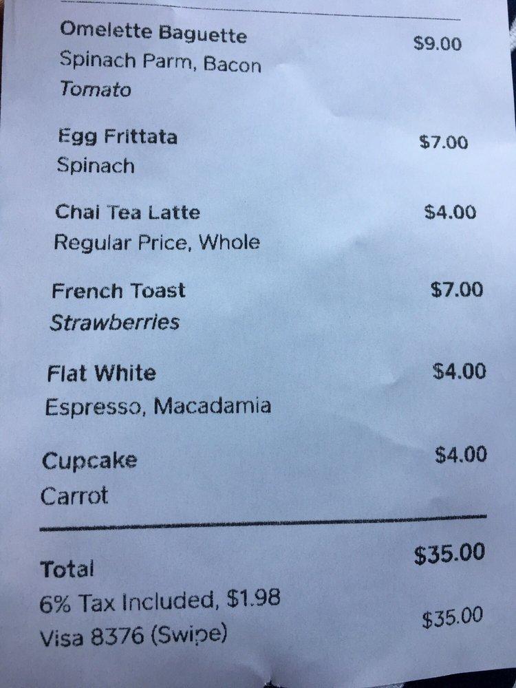 Carta de Ella Cafe, Plantation, W Broward Blvd