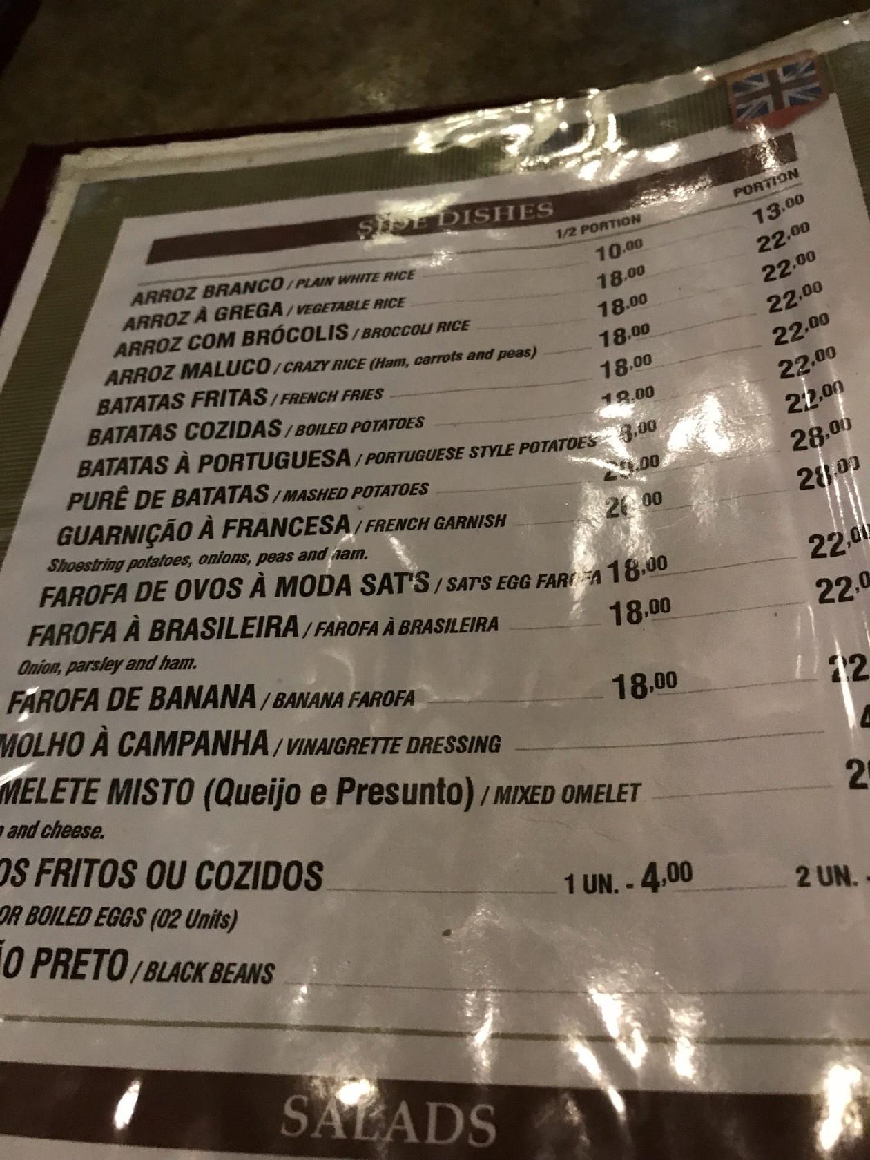 Menu em Galeto Sat's pub & Bar, Rio de Janeiro, R. Barata Ribeiro