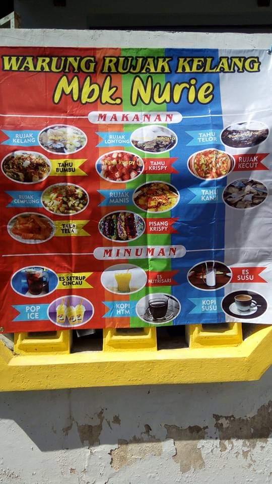 Menu at Rujak kelang Mbak Nurie, Banyuwangi