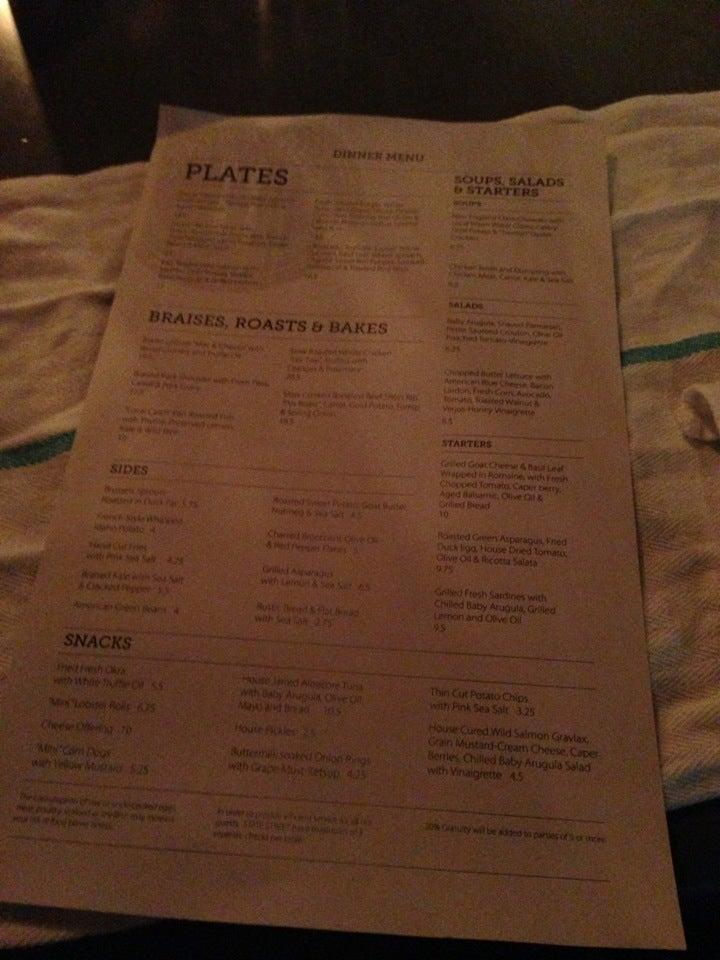 Menu at State Street Eating House + Cocktails pub & bar, Sarasota