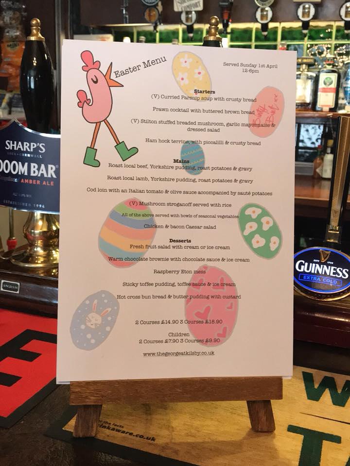 Menu at The George at Kilsby pub & bar, Kilsby, Watling St