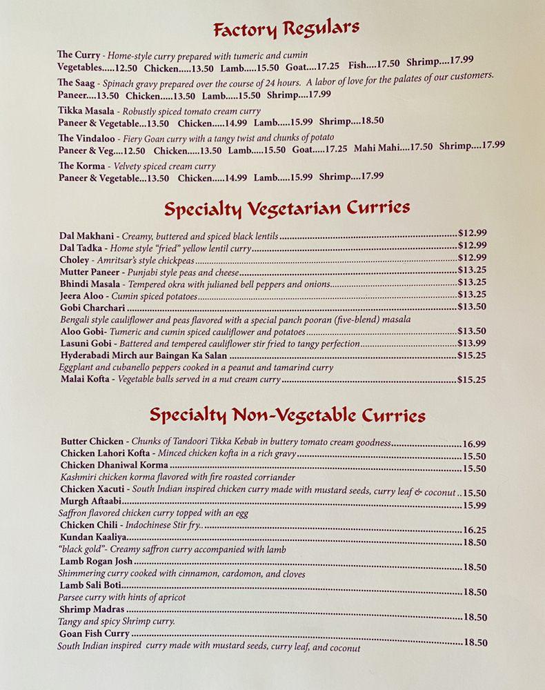 Menu at Kebab Factory restaurant, Somerville
