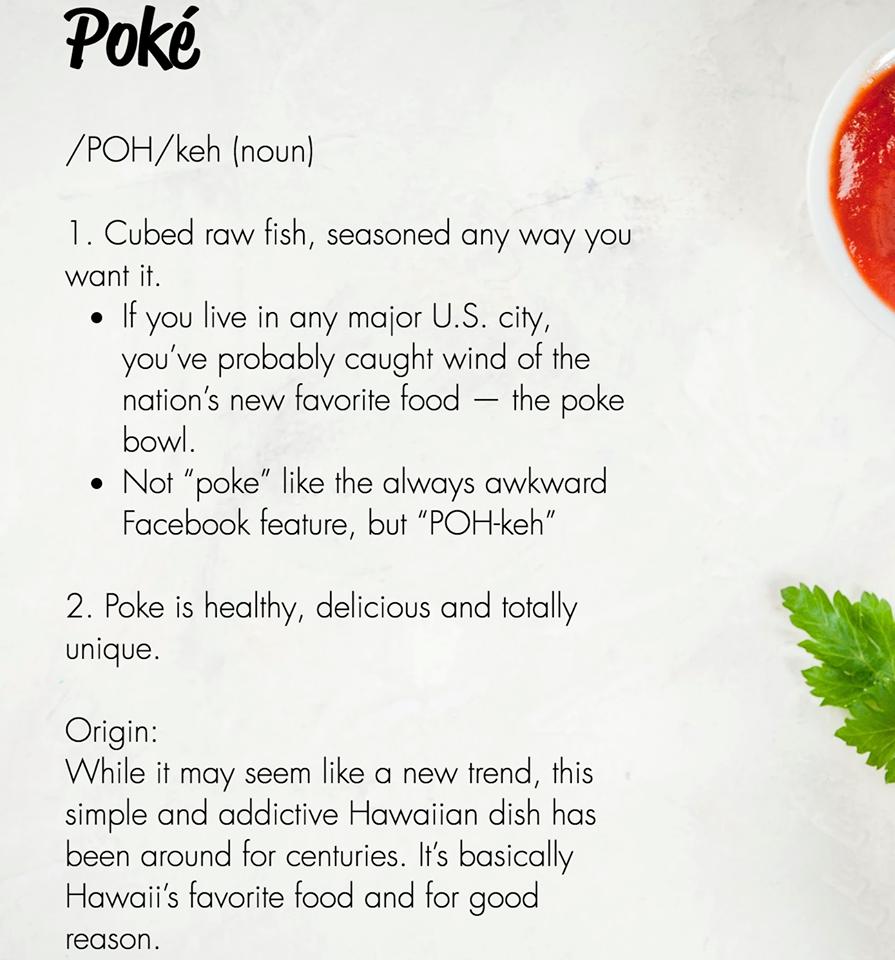 Menu at Poke Munch restaurant, Creve Coeur