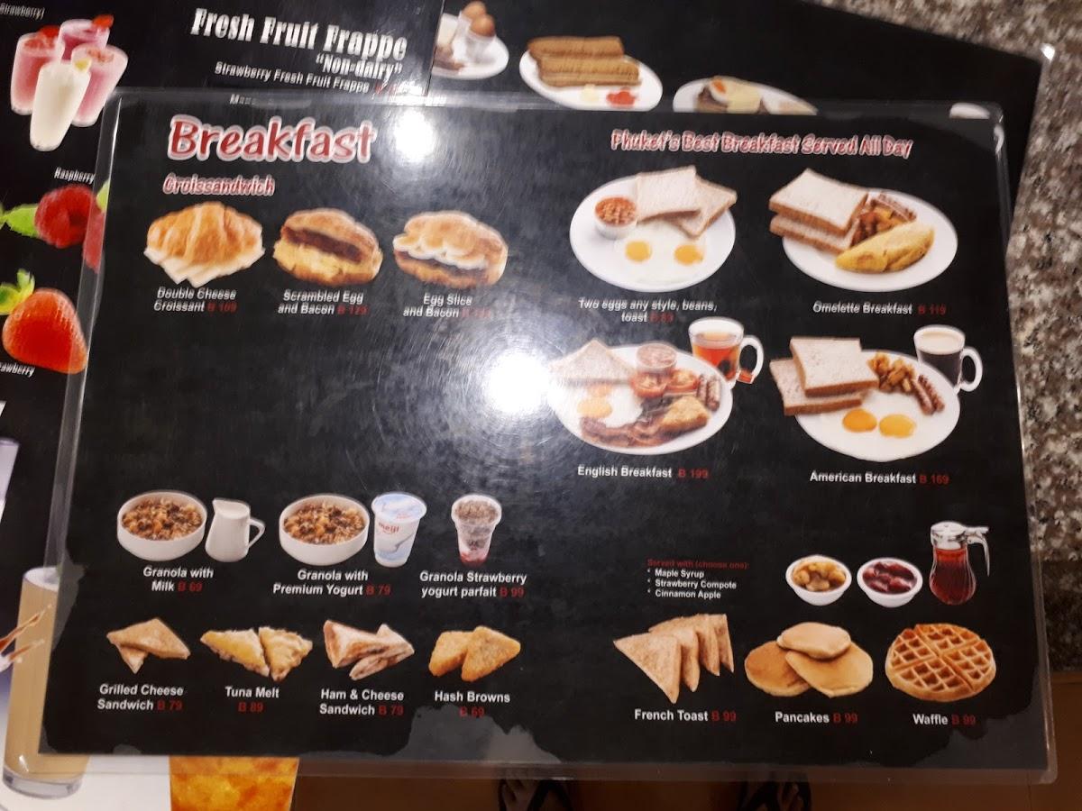 Menu at Cakery cafe by Pao, Pa Tong