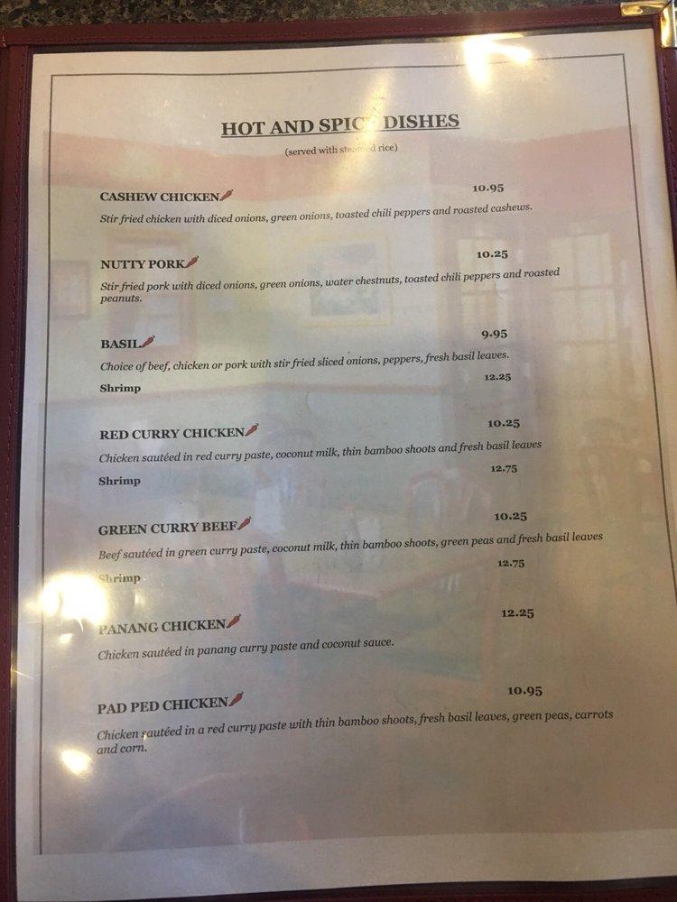 Menu at Garden Bee Thai Eatery restaurant, Northlake