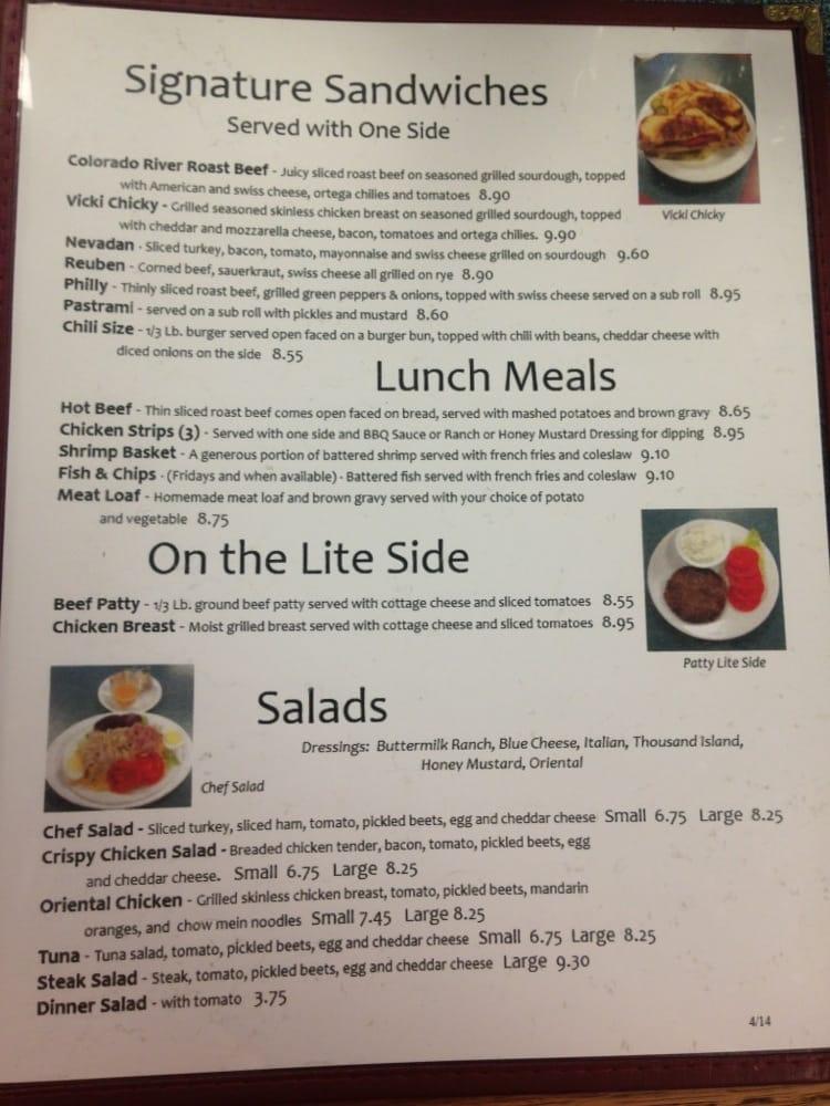 Menu at Bonanza Cafe, Fort Mohave, AZ-95