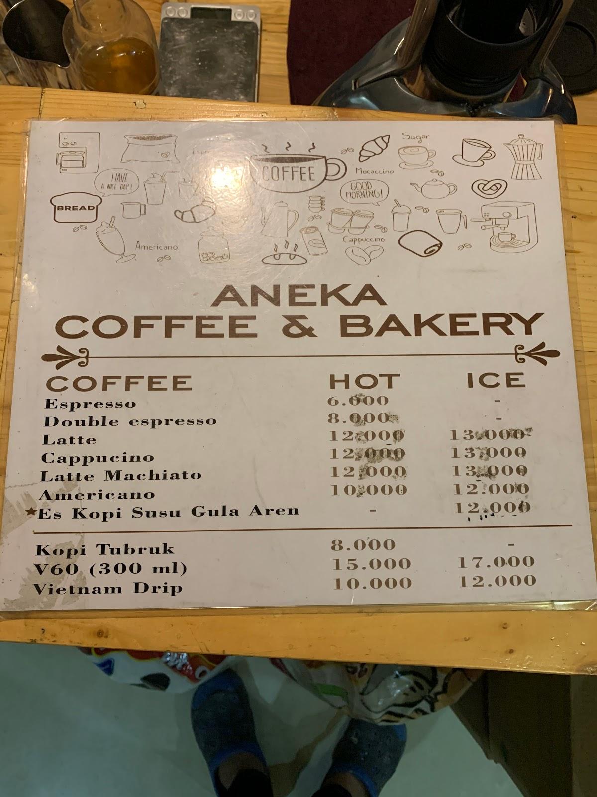 Menu at CAFE ANEKA KOPI & ROTI, North Jakarta