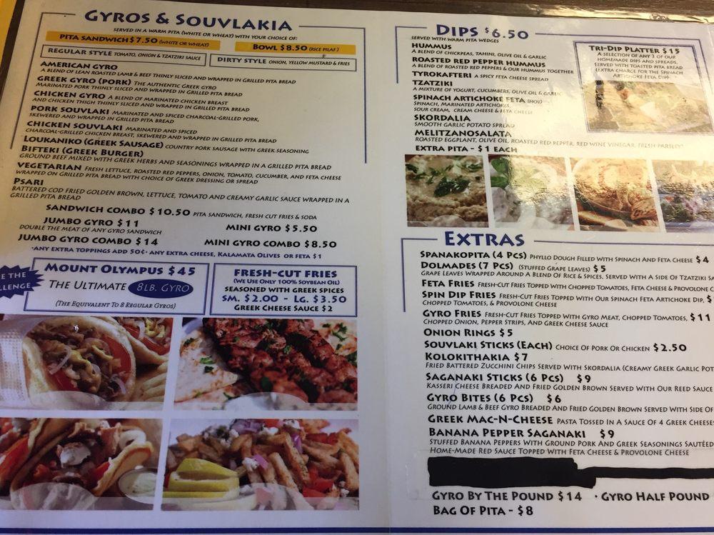 Menu at Greek Village Grille restaurant, Lakewood, Madison Ave