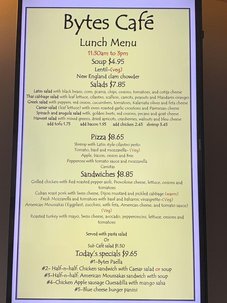 Carta de Bytes Cafe, Stanford