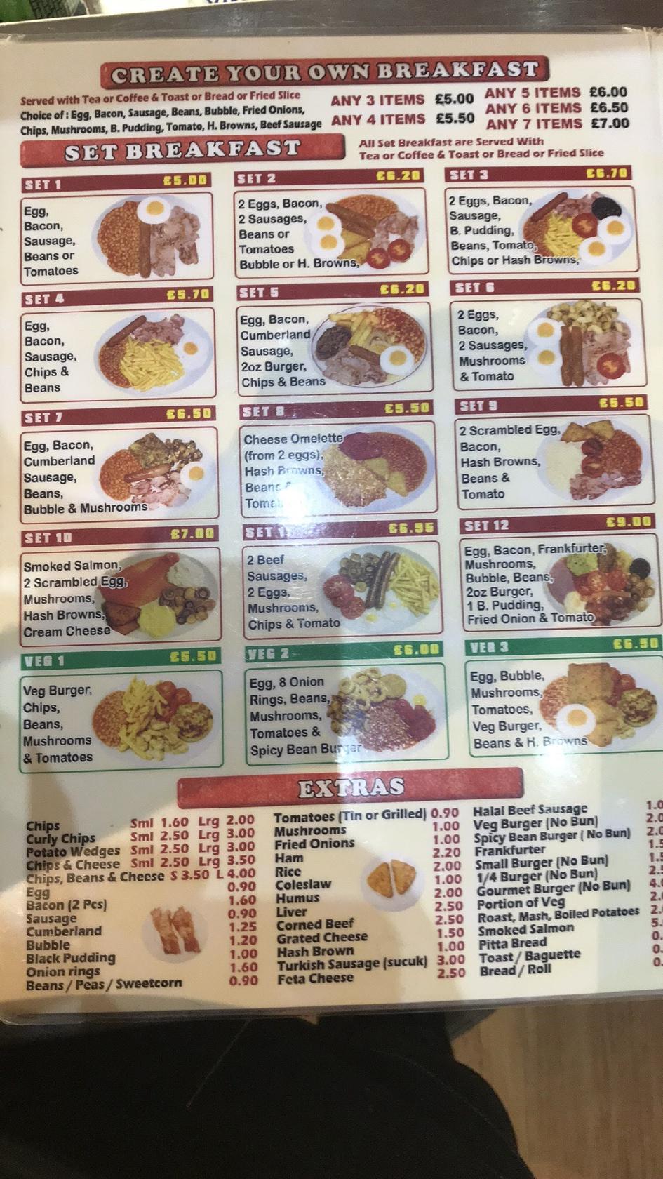 Menu at Golden Cafe Egham branch, Egham