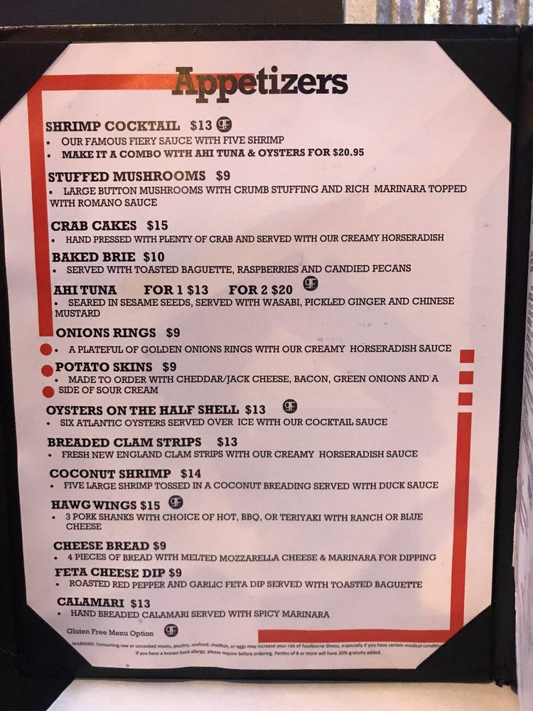 Menu at L.A. Cafe, Whitestown
