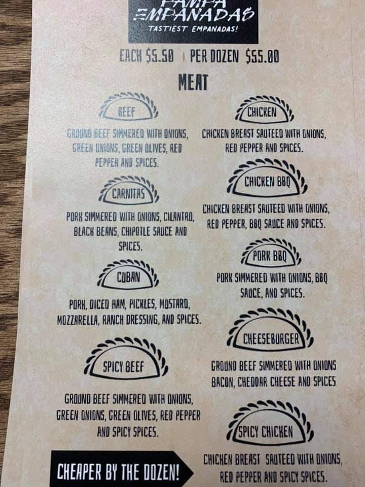 Menu at Pampa Empanadas restaurant, Springfield, S National Ave F