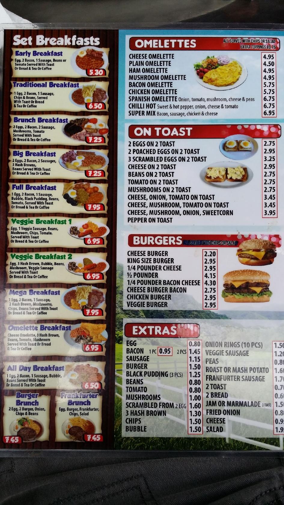 Carta de River Palace Cafe, Hoddesdon