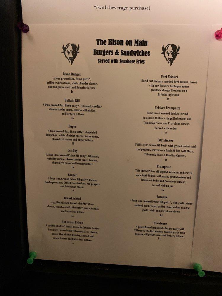 Menu at The Bison pub & bar, Bothell