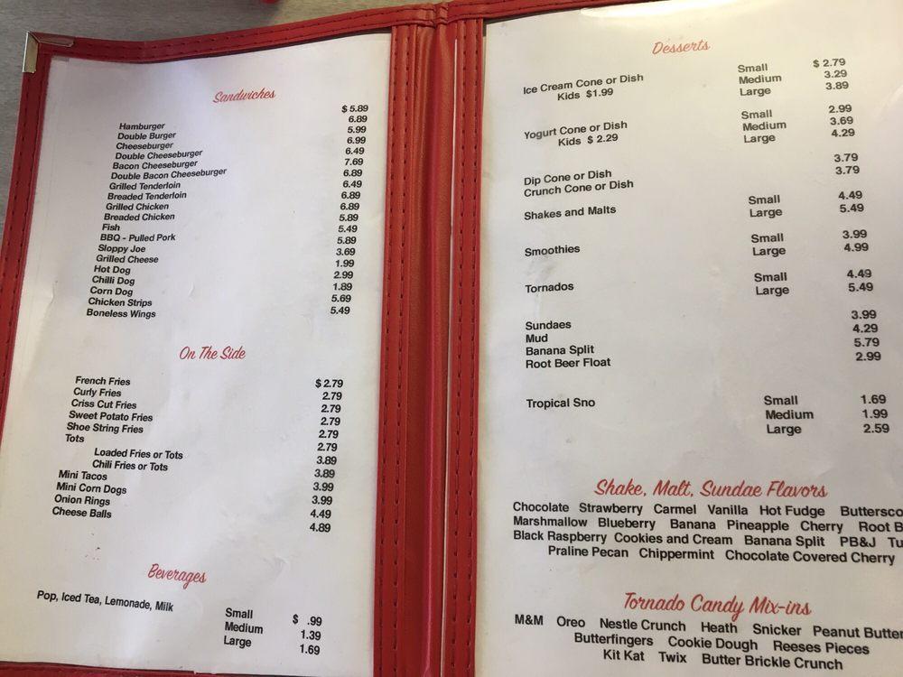 Menu at Viking Drive-Inn restaurant, Ventura