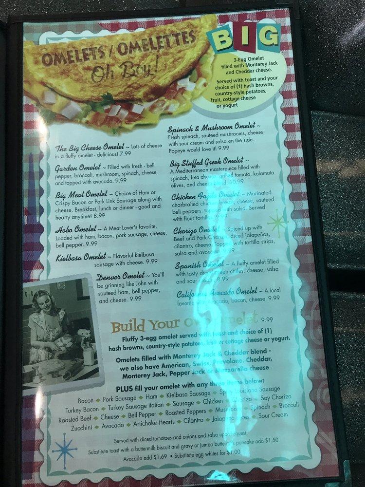 Menu at Beeps Diner restaurant, Simi Valley