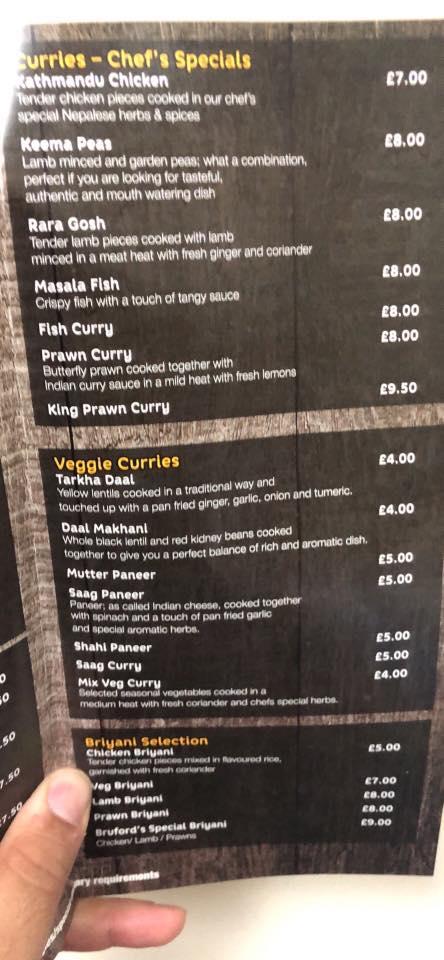 Menu at Bruford Arms pub & bar, Wolverhampton