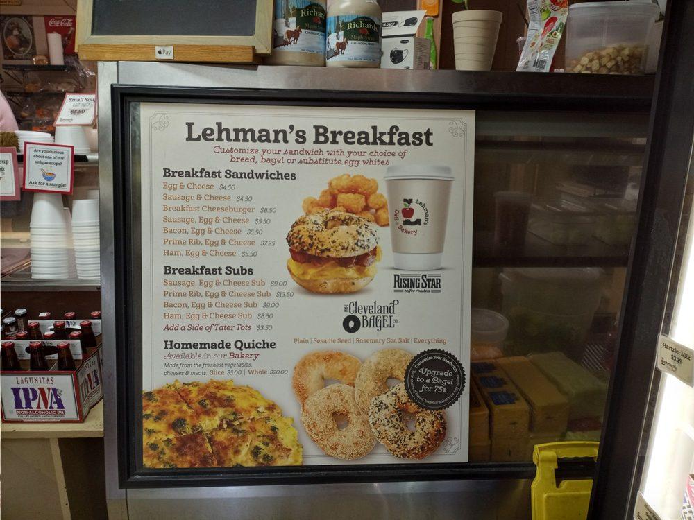 Menu at Lehman's Deli & Bakery, Westlake