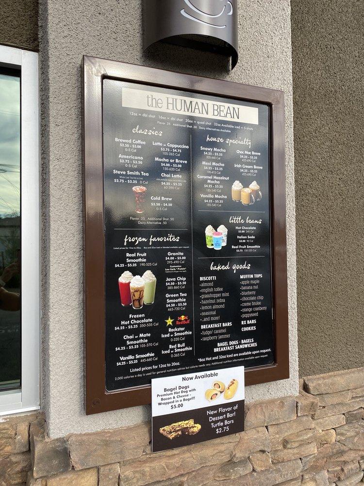 Menu at The Human Bean, Henderson