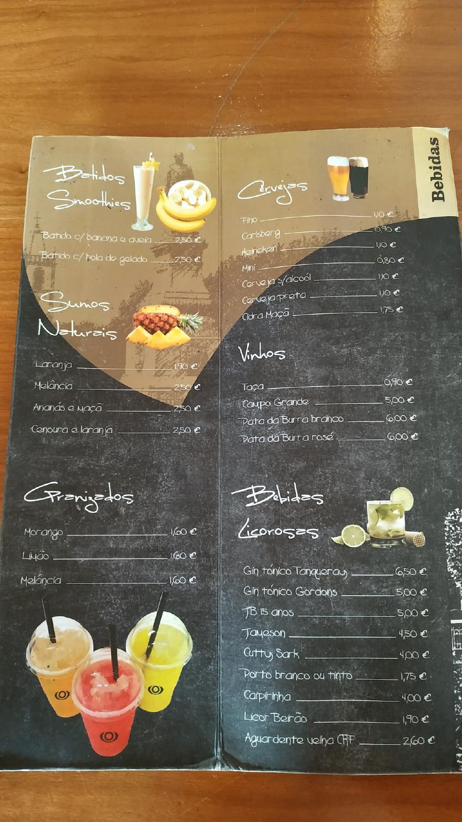 Menu em Tropicália restaurante, Castelo de Paiva, Praça Independência 7G