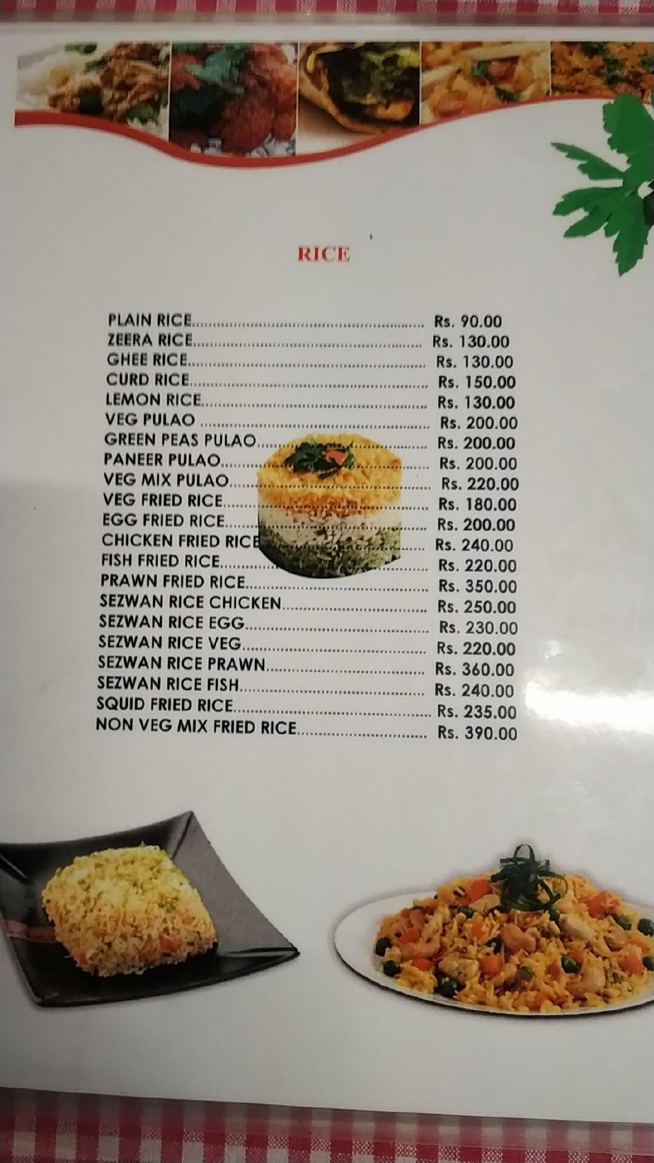 Menu at Famous Seafood Restaurant, India, No.5 Vijay Nagar Beach No.5 ...