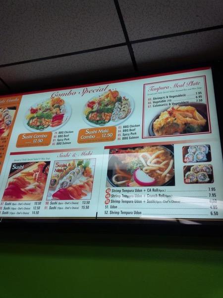 Menu at Maki Yaki restaurant, Los Angeles, Woodman Ave #109