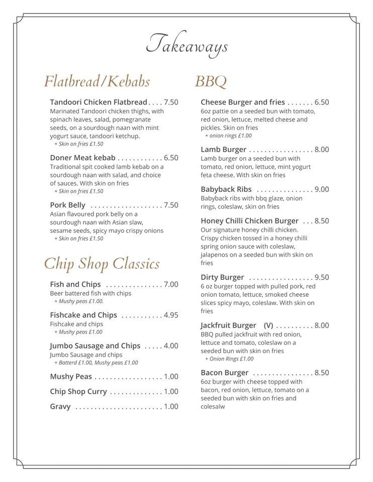 Menu at Simply Street Bar & Grill, Holyhead, 1 Stanley Terrace