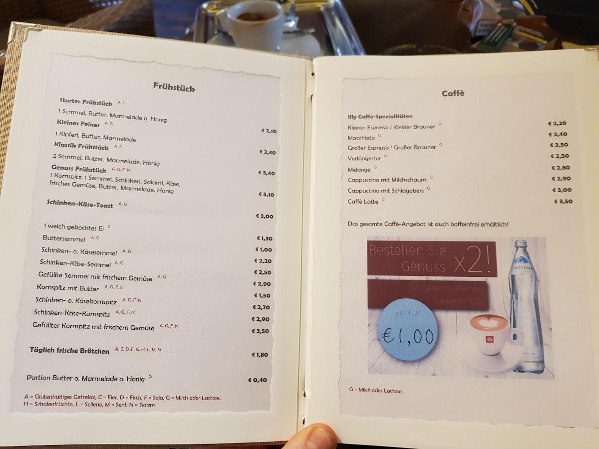 Speisekarte von Cafe Weberhaus, Weiz, Südtiroler Pl. 1